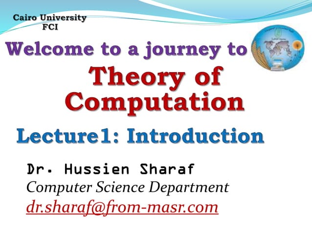 Theory of computation Lec1 | PPTX