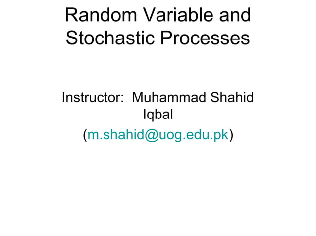 Probability And Random Variable Lecture 1 | PPT | Physics | Science