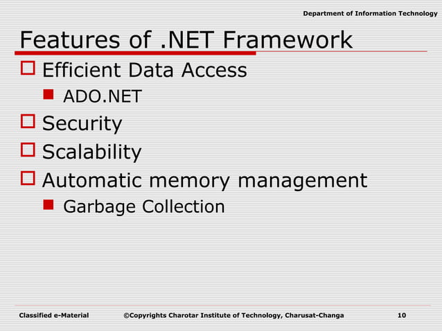 Introduction to .NET Framework | PPT
