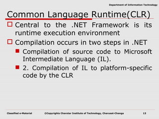 Introduction to .NET Framework | PPT