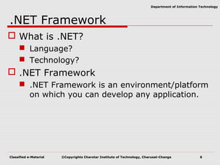Introduction to .NET Framework | PPT