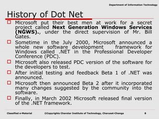 Introduction to .NET Framework | PPT