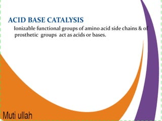 chemistry of enzymes, ES complex theories, co factors and coenzymes | PPT
