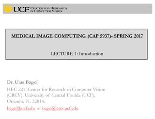 Lec1: Medical Image Computing - Introduction | PDF