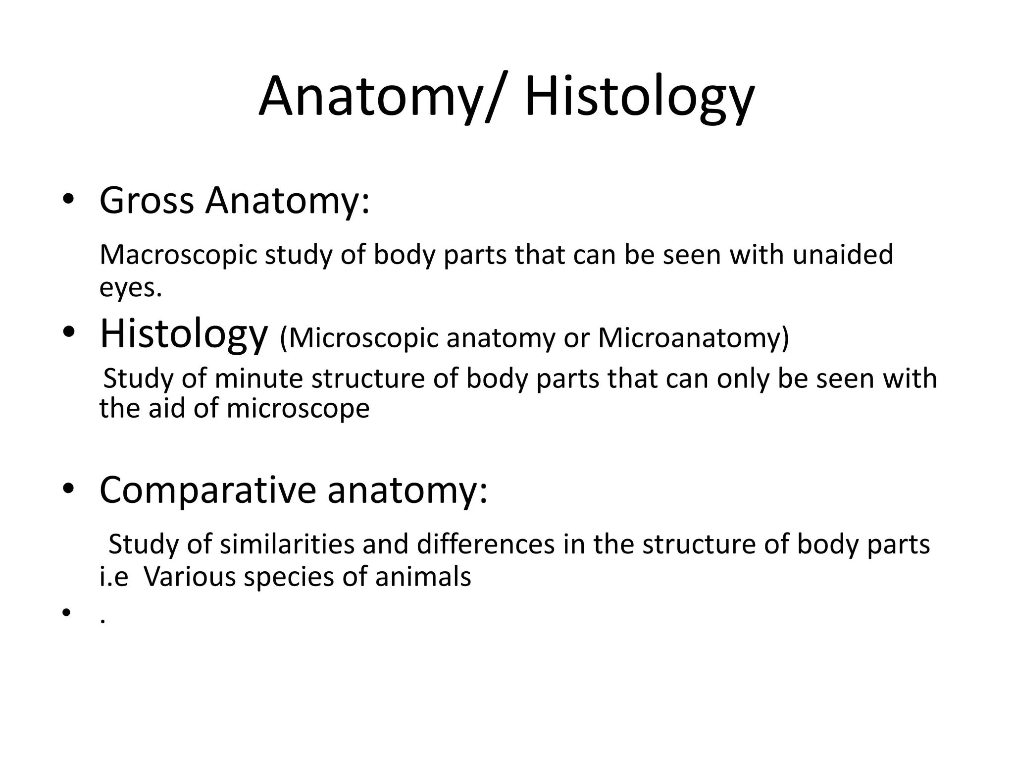What Is Anatomy And Histology