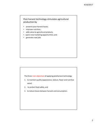 POST-HARVEST TECHNOLOGY OF AGRICULTURAL PRODUCT | PDF