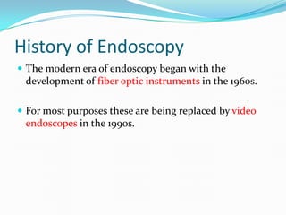Lec 1 Medical Equipment Endoscopes | PDF