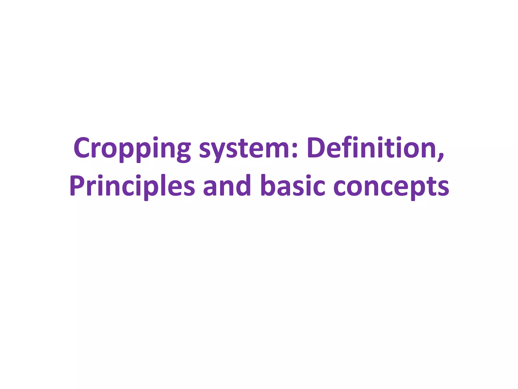 cropping system | PPTX