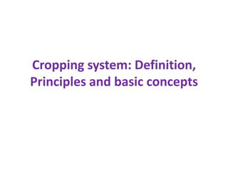 cropping system | PPTX