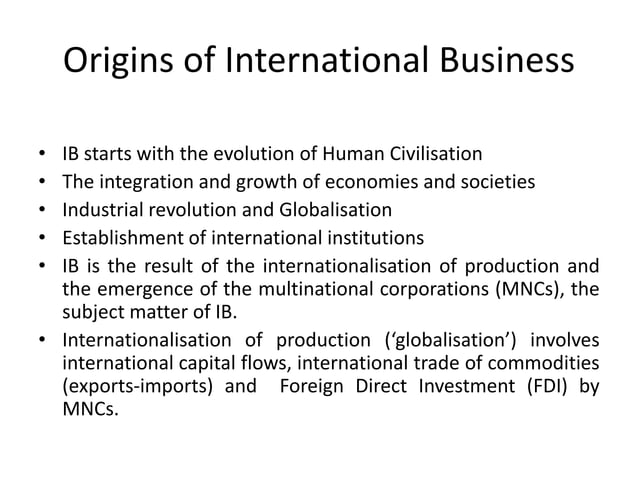 What is international business and trade | PPTX | Business | Business ...