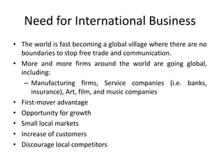 What is international business and trade | PPTX