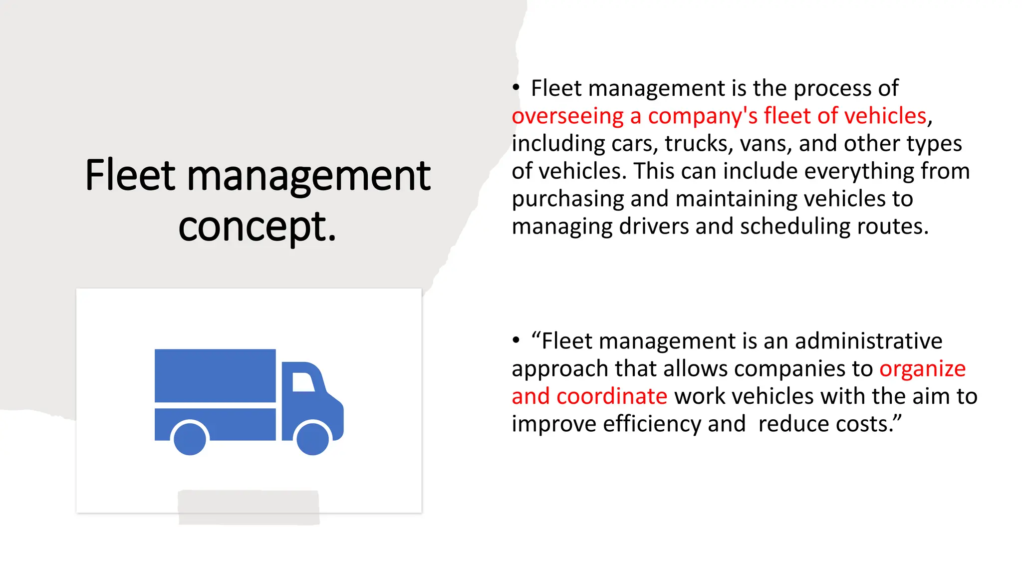 Lec1.pdf Transport Fleet Management lecture 1 | PDF
