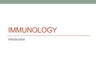 introduction in immunology course definitions | PPTX
