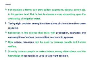 Introduction of Agricultural Economics - basic concept | PPTX