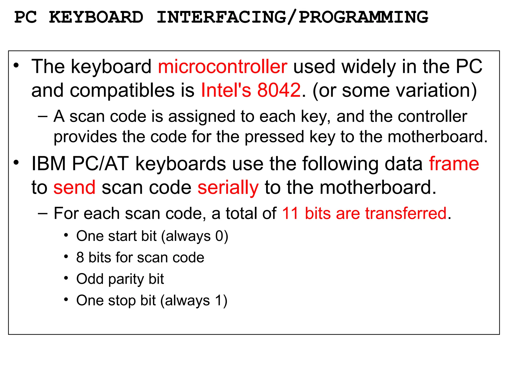 Microprocessor Systems Lecture 1 Keyboard Ppt