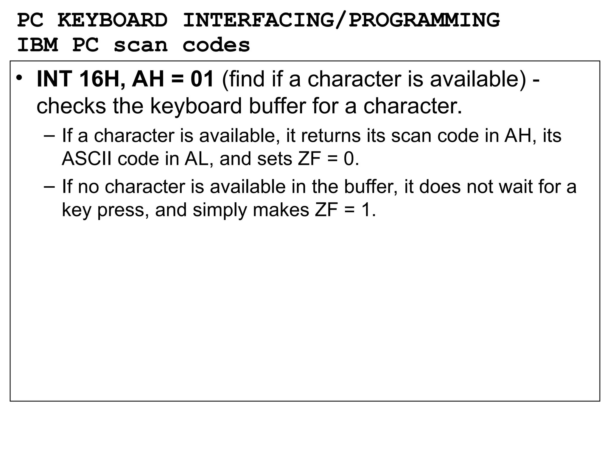 Microprocessor Systems Lecture 1 Keyboard Ppt