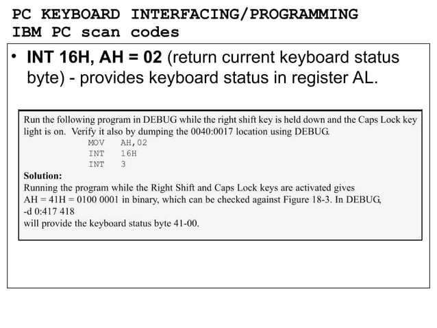 microprocessor systems Lecture 1 Keyboard | PPT