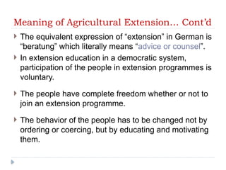 Lec 1.ppt meaning and philosophy of extension | PPTX