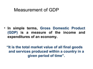 Measurement of National Economy | PPT