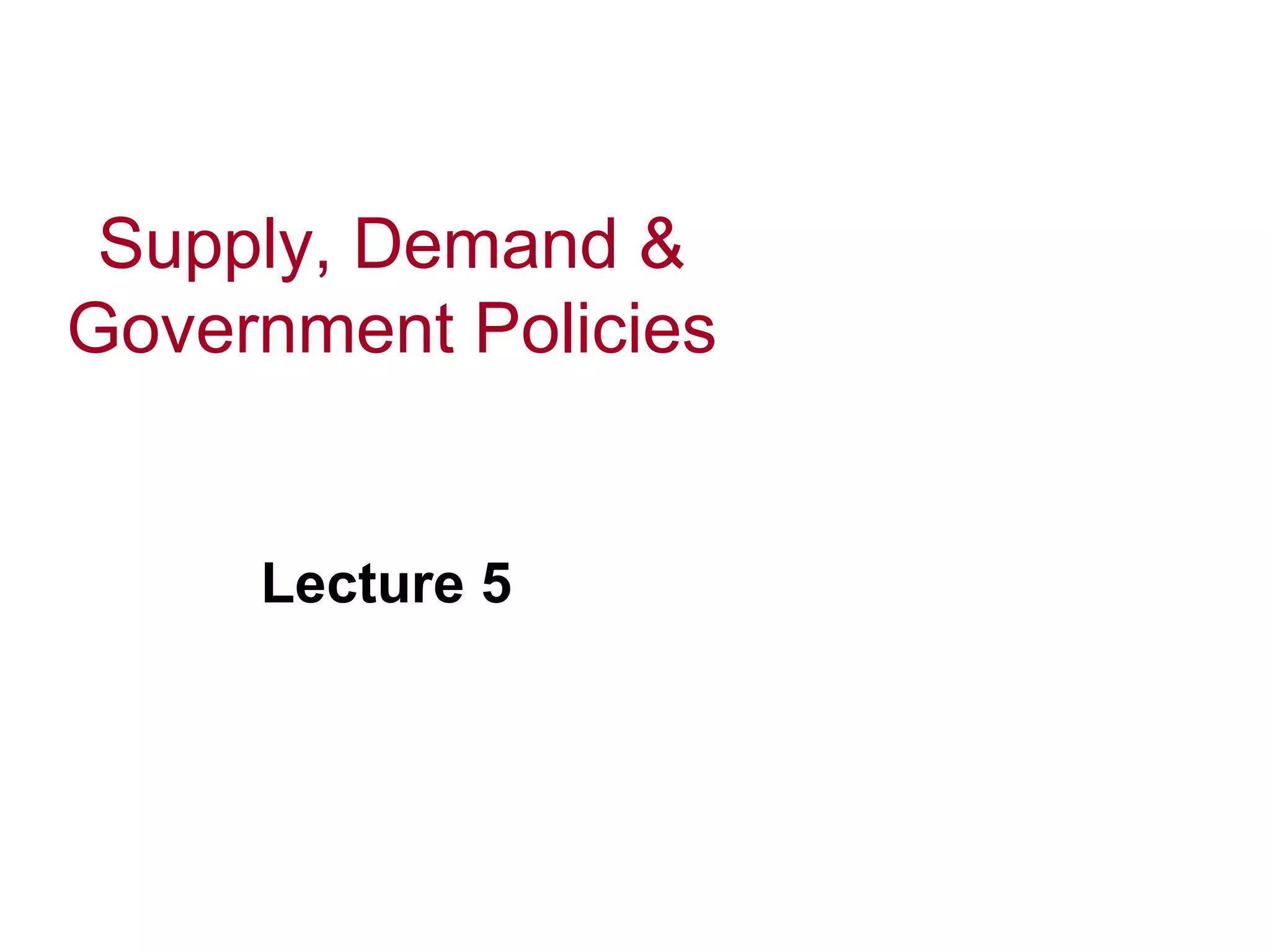 Supply, Demand & Government Policies | PPT