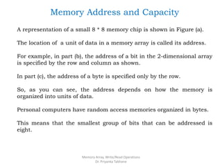Lec 1 digital electroinics - memory array, write read operations | PPTX | Data Storage and ...