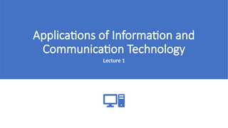 Information and communication technology Lec 1 - ICT vs IT.pptx