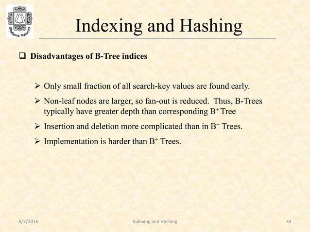Lec 1 indexing and hashing | PPTX