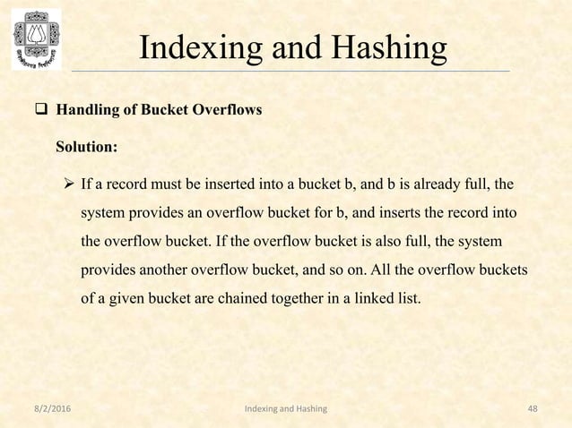 Lec 1 indexing and hashing | PPTX