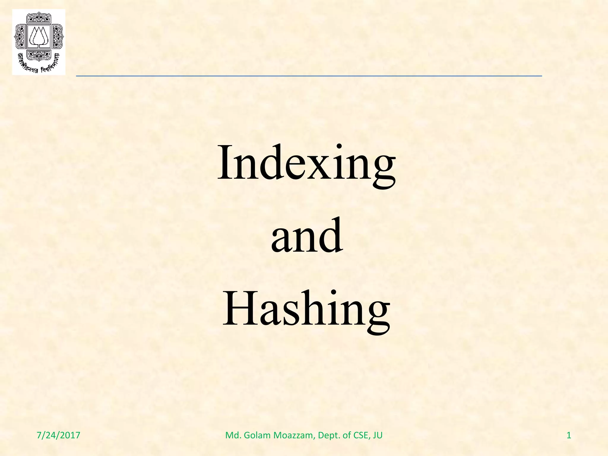 indexing and hashing | PDF