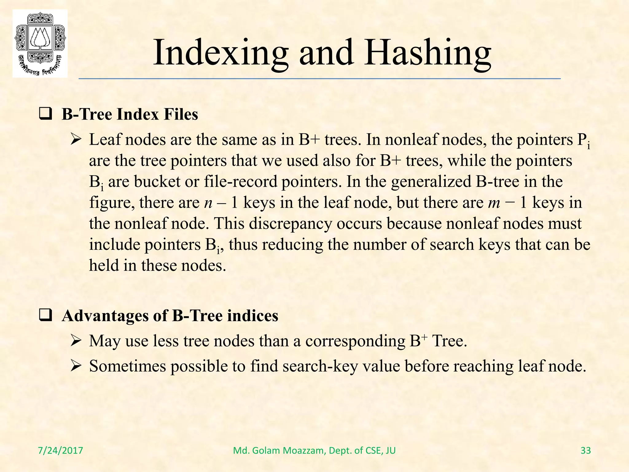 indexing and hashing | PDF