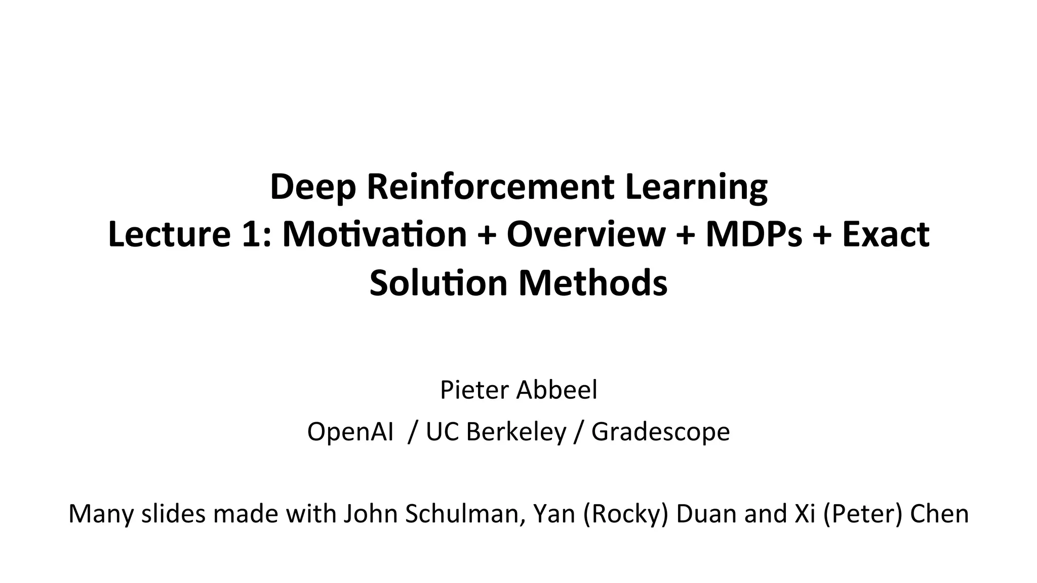 Lec1 intro-mdps-exact-methods | PDF