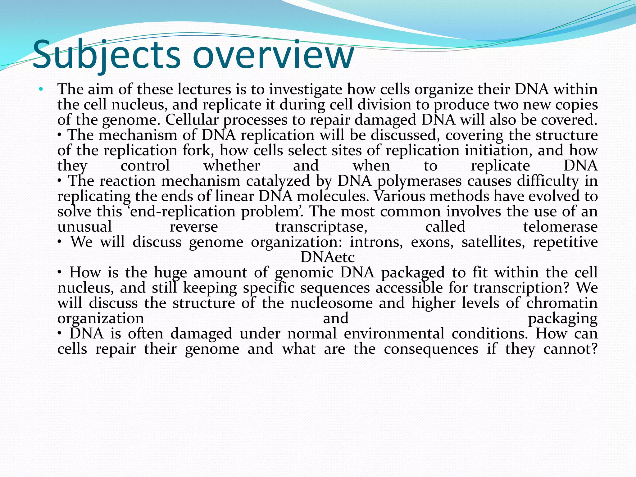 Lec 1 introduction to molecular biology | PDF