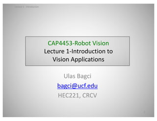 Lec1 introduction to vision | PPT