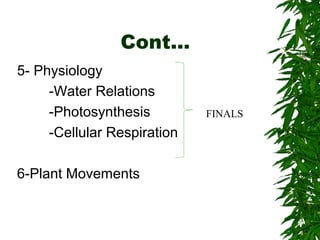 Lec 1 intro to botany | PPT
