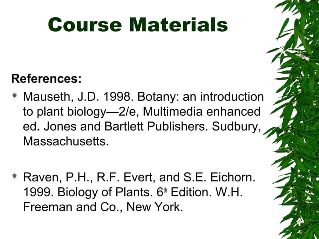 Lec 1 intro to botany | PPT