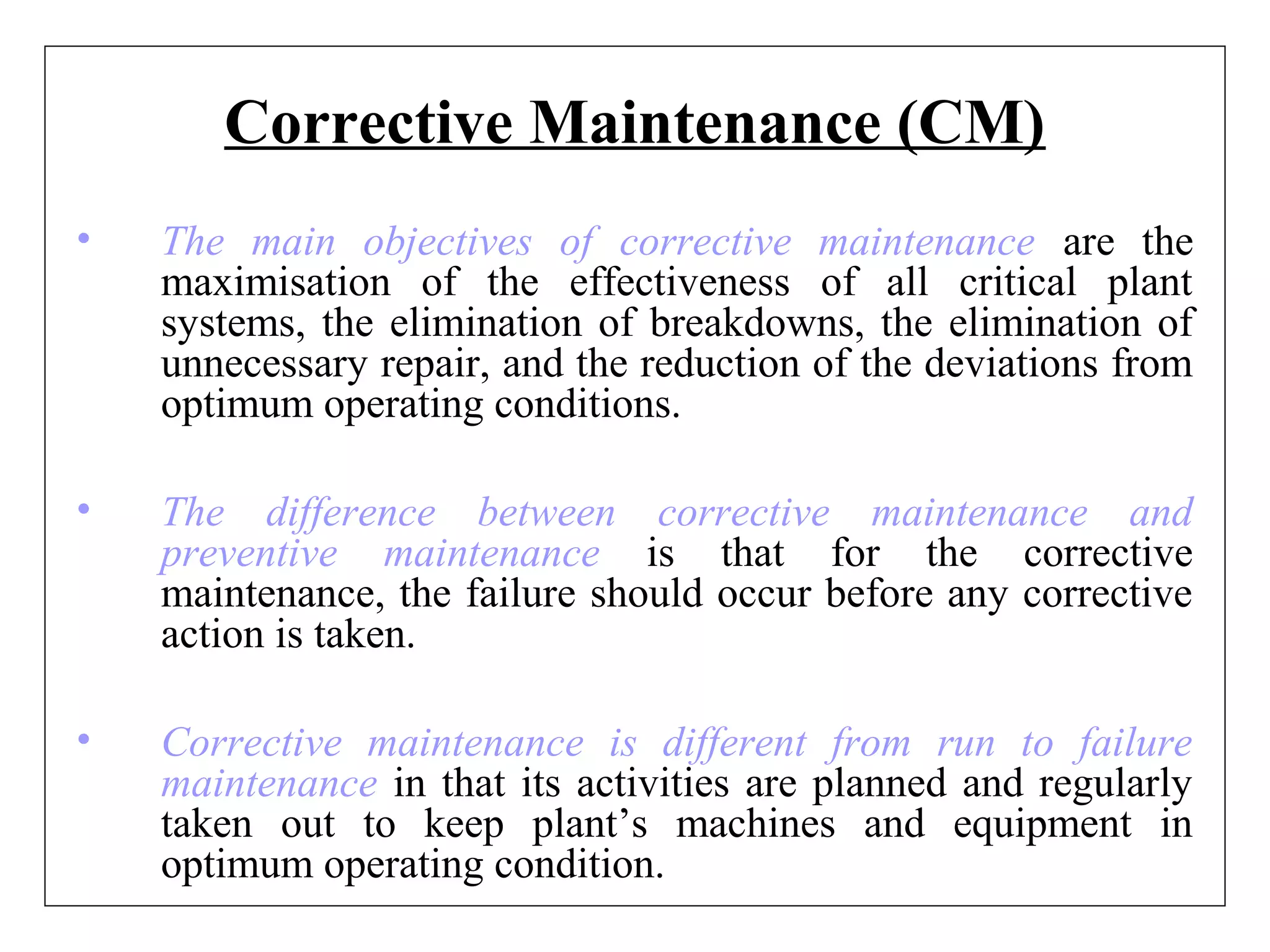 S6 Lec1 Maintenance Definition Note | PPT