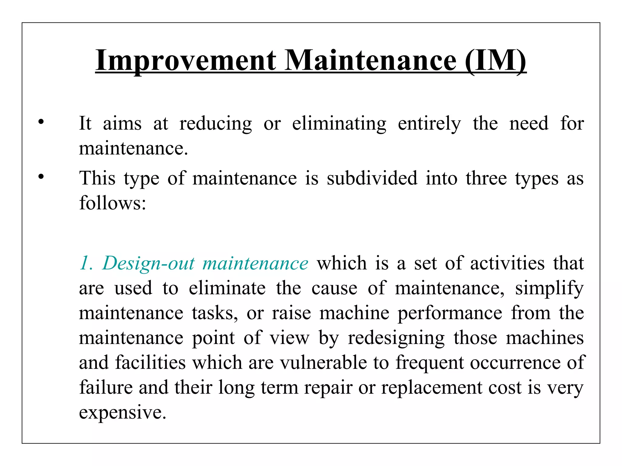 S6 Lec1 Maintenance Definition Note | PPT