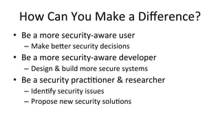 Berkeley CS 161 computer security lectures - overview | PPT