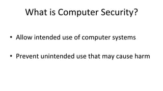 Berkeley CS 161 computer security lectures - overview | PPT