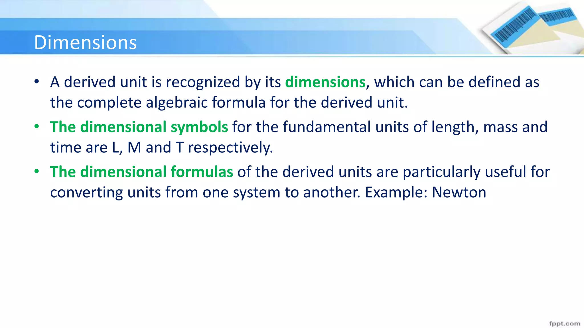 Standards and Units | PPTX