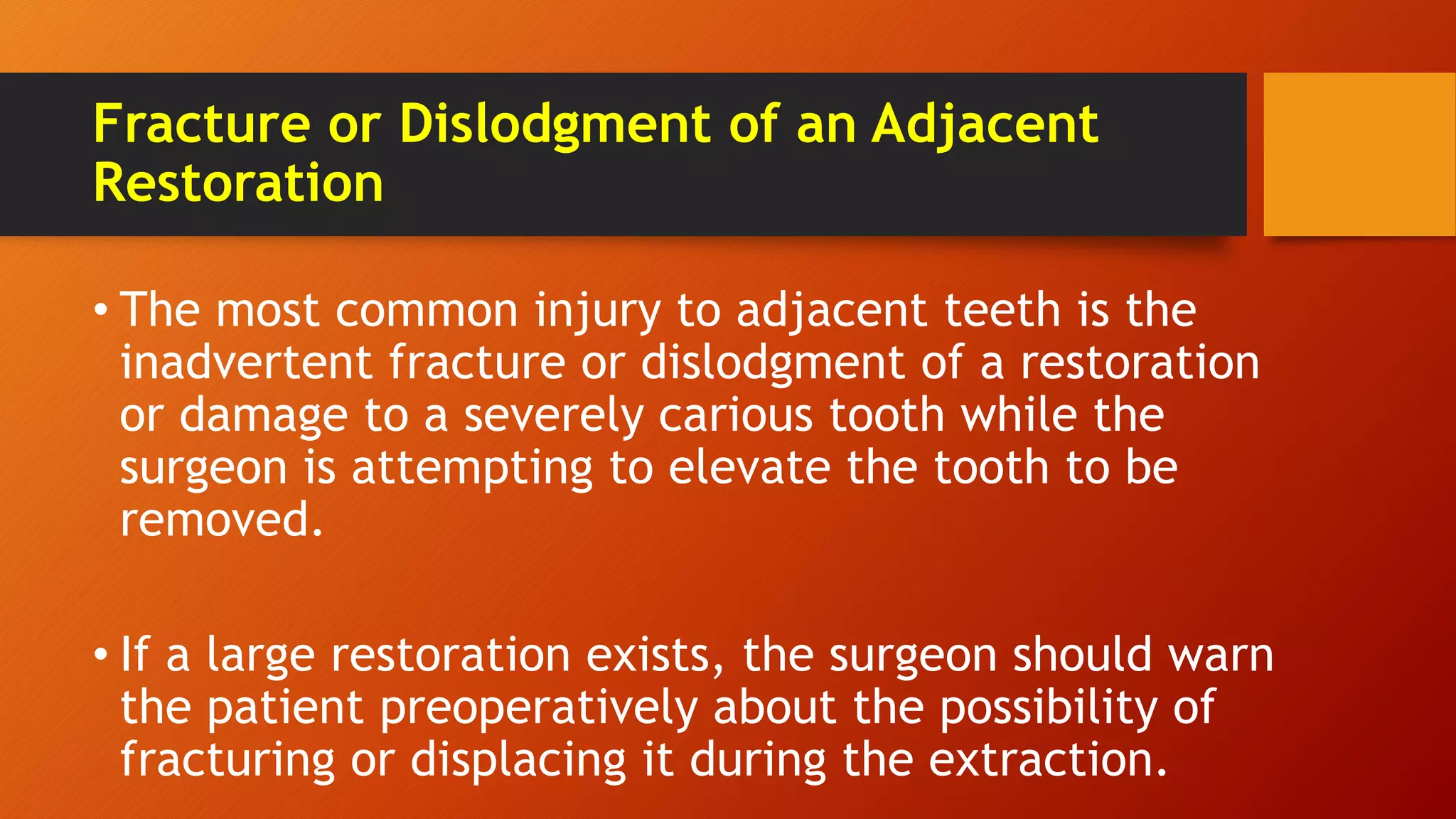 complications of tooth extraction | PPTX