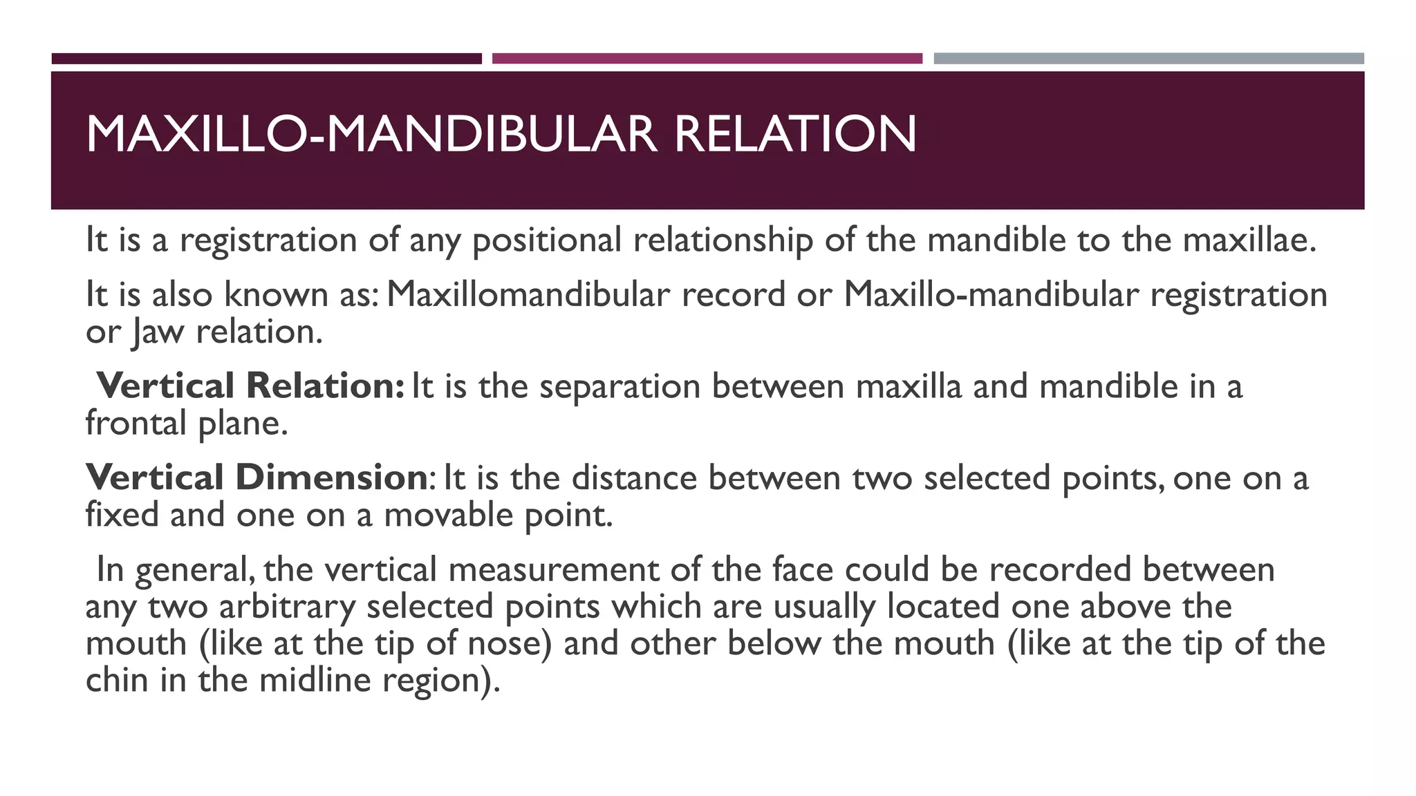 Maxillo-mandibular relation | PDF