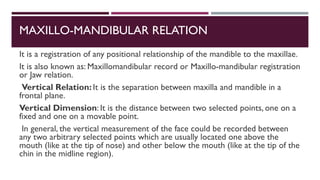 Maxillo-mandibular relation | PDF