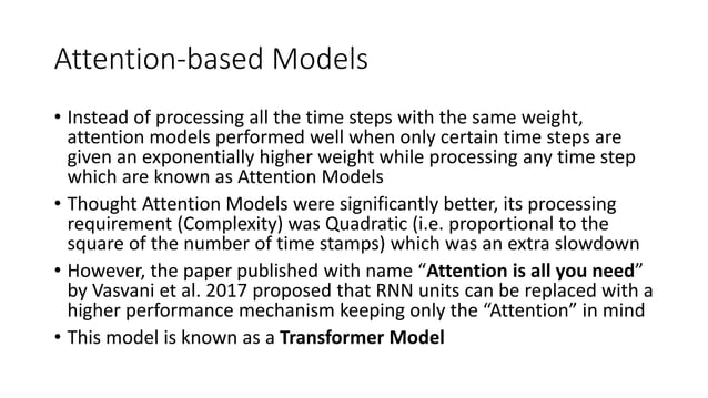 Lecture - 10 Transformer Model, Motivation to Transformers, Principles ...