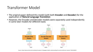 Lecture - 10 Transformer Model, Motivation to Transformers, Principles ...