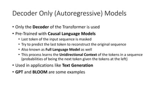 Lecture - 10 Transformer Model, Motivation to Transformers, Principles ...
