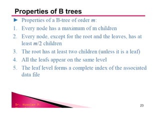 CS215 - Lec 10 b trees and hashing | PDF