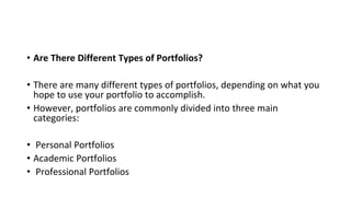 Portfolios | PPT