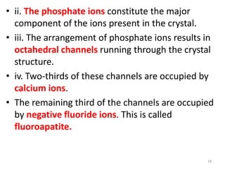 Lec 10, 11 level 4-de (biochemistry of teeth, saliva and dental caries ...