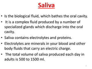 Lec 10, 11 level 4-de (biochemistry of teeth, saliva and dental caries ...